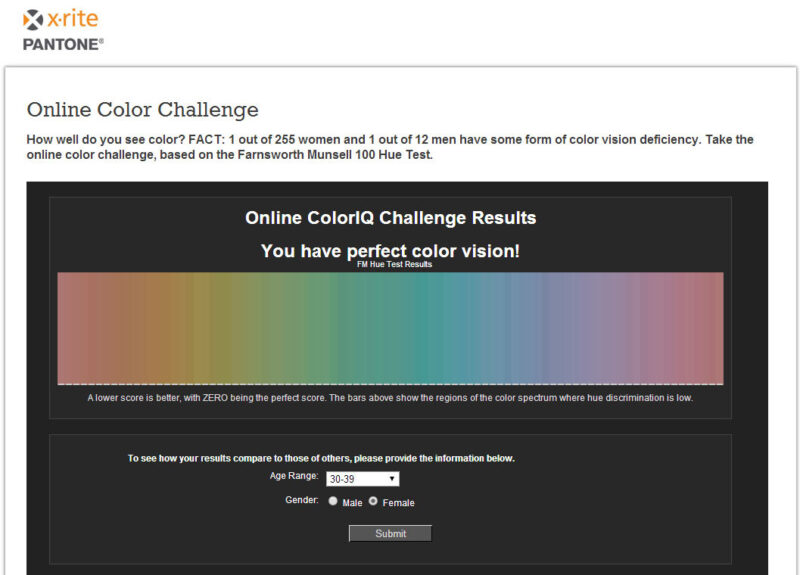 色覚異常がわかるOnline Color Challengeをやってみた | 1.5流